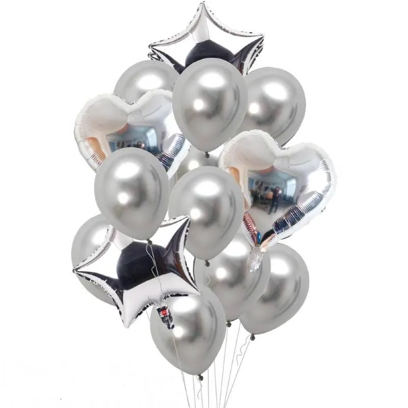 Silver Metallic & Foil Balloons - TsStationers.Pk